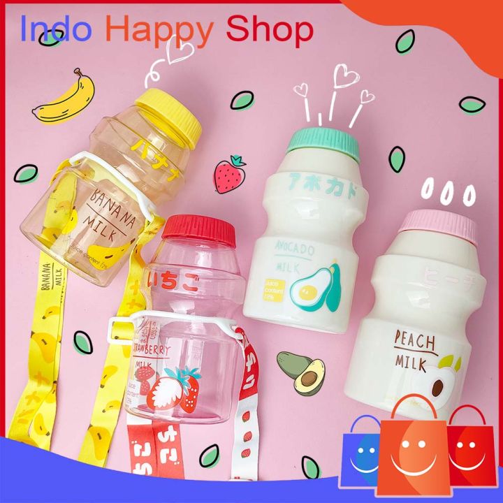 Botol Minum Anak Model Yakult Set Tali Gantung Botol Fruity Ala Korea 480ml 781 | Lazada Indonesia