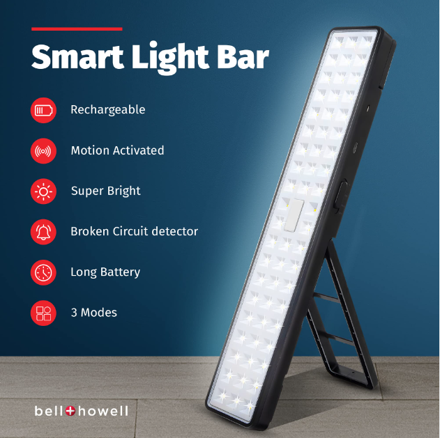 AUTHENTIC Bell + Howell Light Bar 60 LEDs with Super Bright 720 Lumen ...