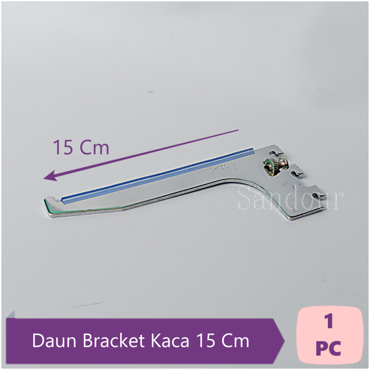 Daun Bracket Kaca 15 Cm Siku Braket Besi Penyangga Rak Sandour SKC ...