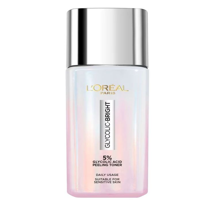 Loreal Paris Glycolic Bright 5% Glycolic Acid Peeling Toner For Instant ...