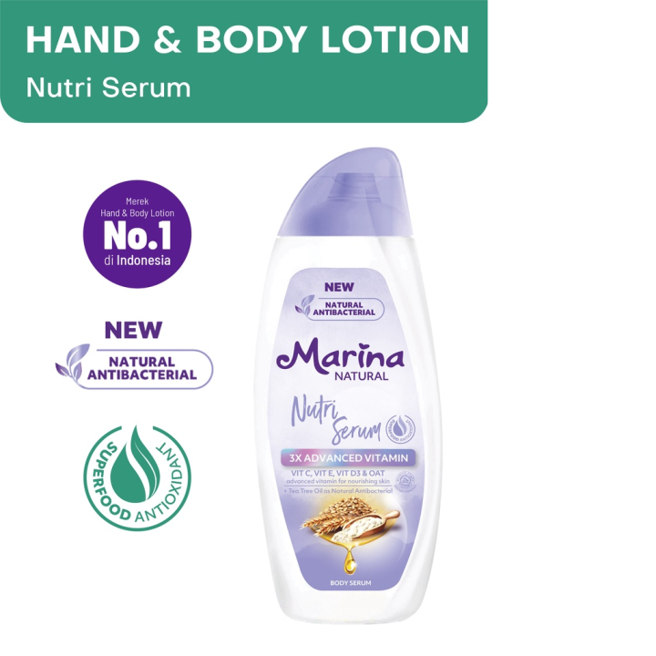 Marina Hand Body Lotion Natural - Nutri Serum 190ml | Lazada Indonesia
