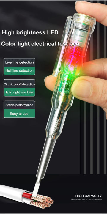 Electrician's special test pen double light electronic induction pen ...
