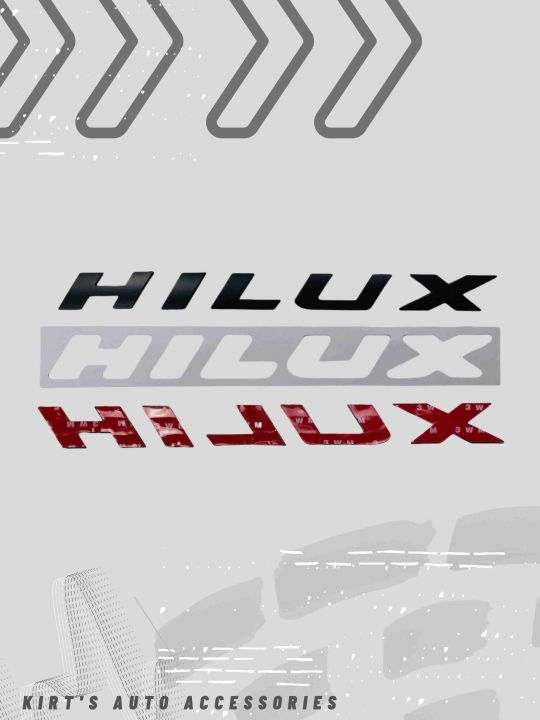 HILUX Matte Black Emblem Sticker Logo Emblem IM | Lazada PH