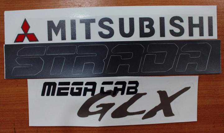 สติกเกอร์ mitsubishi strada mega cab GLX สีเข้ม | Lazada.co.th