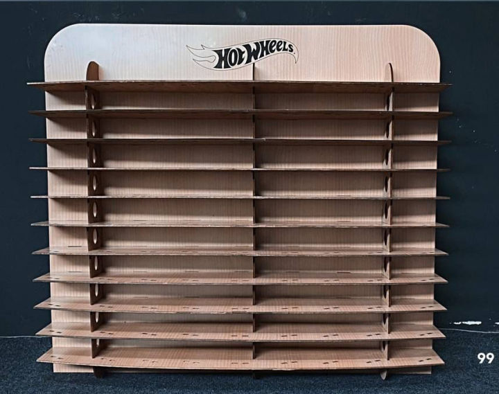 99 SLOT HOTWHEEL DISPLAY RACK 1/64 Scale Diecast Display Case Storage ...