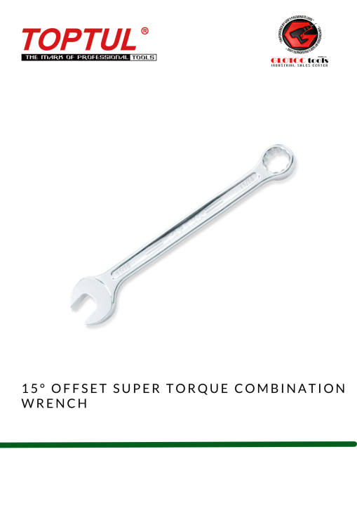 TOPTUL 15 DEG Offset Super Torque Combination Wrench (AAEW Series) | Lazada PH