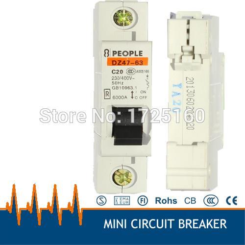 【YF】☞ 220/230v 1P 20 amp miniature circuit breaker mcb over-voltage ...