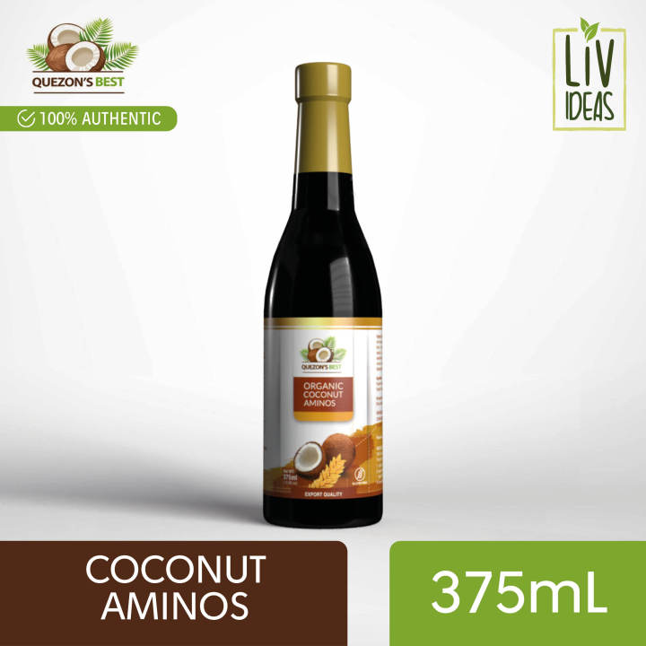 Quezon's Best Organic Coconut Aminos 375mL (Keto-Friendly, Healthy Soy Sauce Alternative, Soy ...