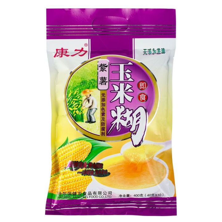 Purple Potato Corn Paste Cereals Congee Powder Instant Breakfast Congee ...