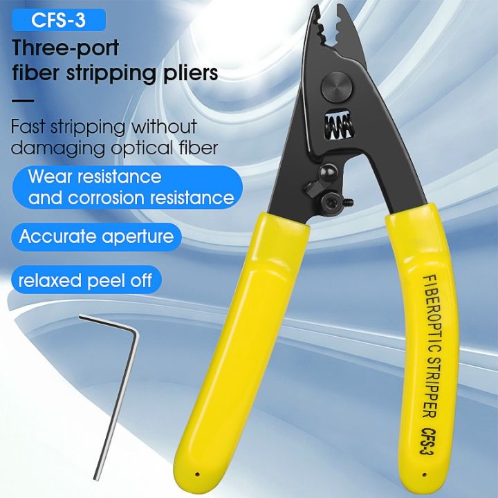 Fiber Optic Stripper 3 Hole Bosi Tools Tang Kupas Potong Fiber Optik ...