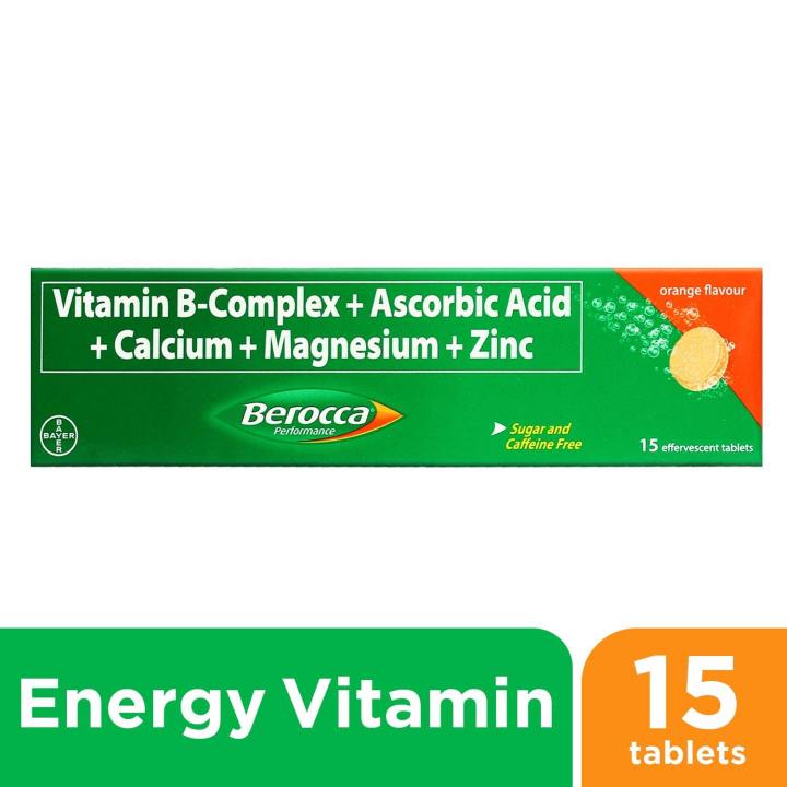 Berocca Orange Energy Vitamins Effervescent Tablets 15s | Lazada PH