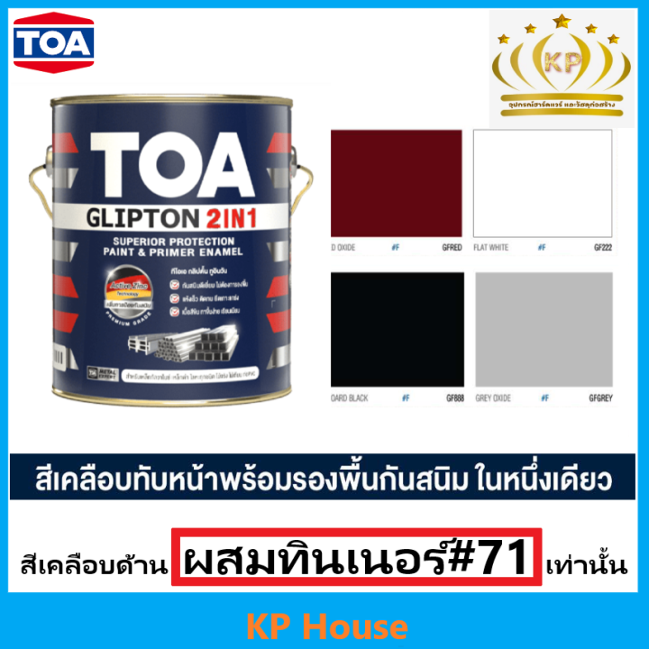 TOA Glipton 2 in 1 MATT สีทีโอเอ สีเคลือบด้าน กลิปตั้น ทูอินวัน ชนิด ...
