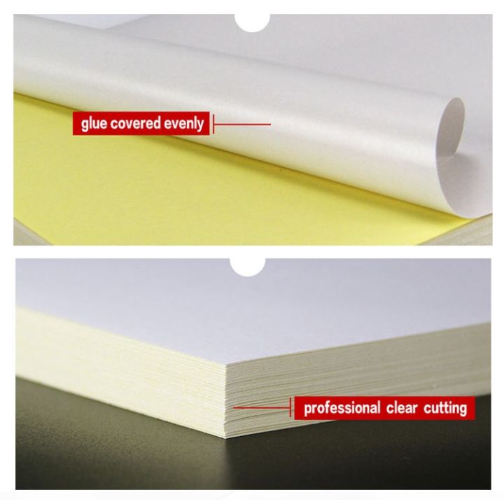 50/100 PCS A4 Sticker Paper Glossy/Matte PRINTABLE STICKER INKJET ...