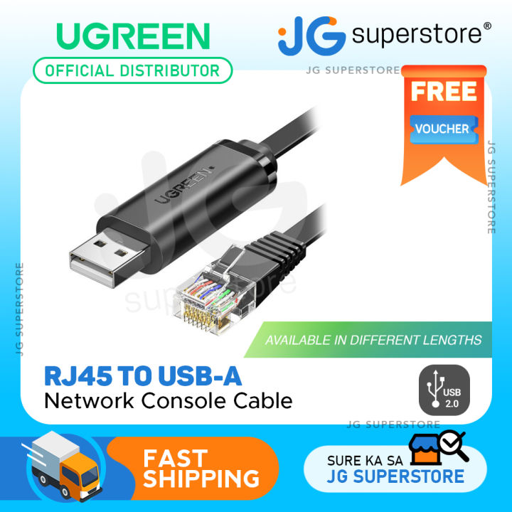 UGREEN RJ45 Ethernet LAN to USB 2.0 Type-A Networking Console Cable for ...