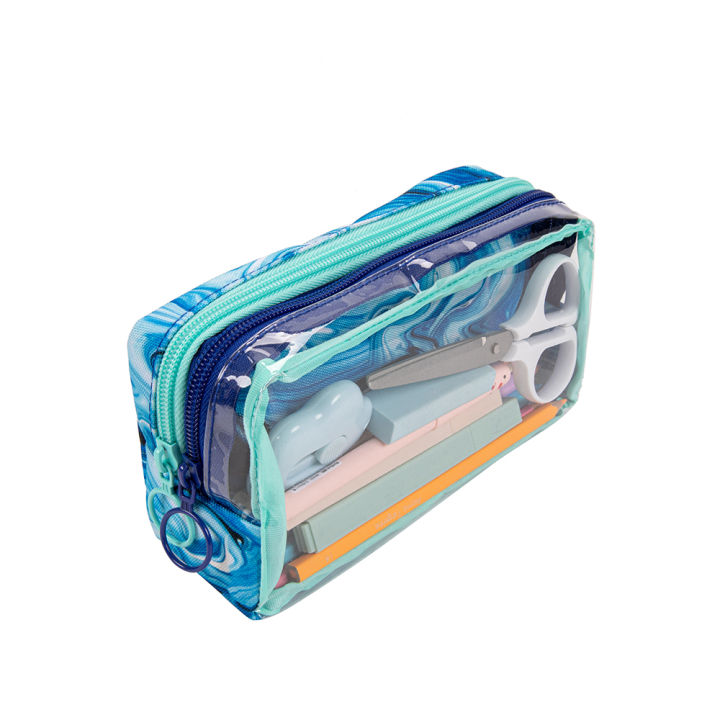 ZIPIT Half & Half Pencil Cases For All Ages Double Large Compartment ...