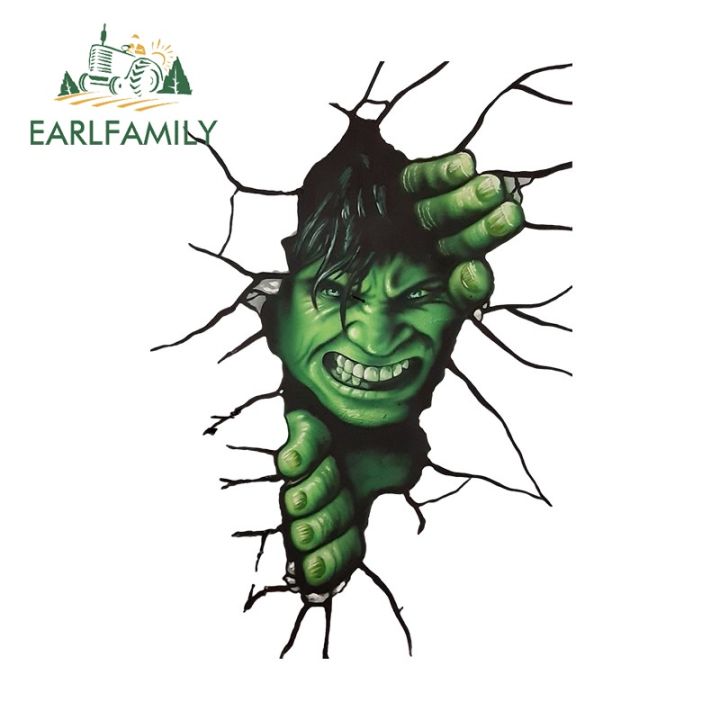 EARLFAMILY 13cm x 9.3cm Hulk Marvel Car Stickers Personality Windshield ...