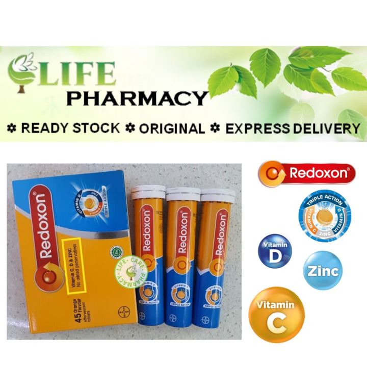 Redoxon Triple Action Vitamin C 1000mg + Vitamin D3 400iu + Zinc ...