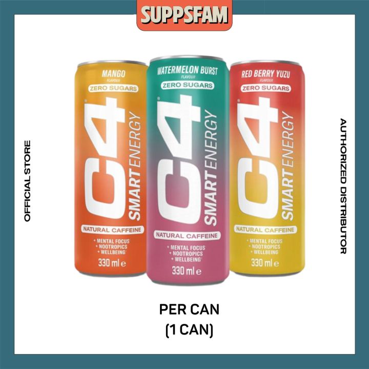C4 Smart Energy Drink (PER CAN) - All Flavors | Performance Fuel ...