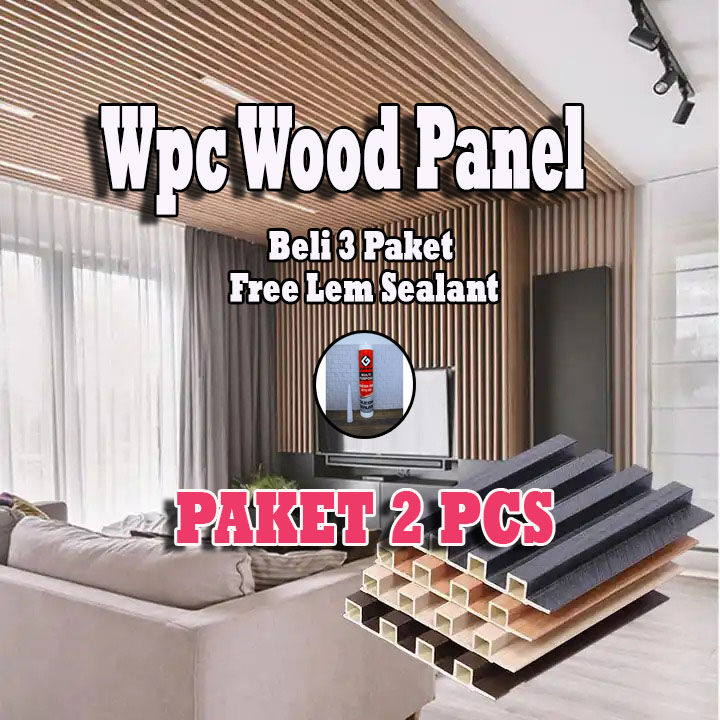 RW PAKET 2 Pcs WPC Ukuran 290cm Wood Panel WPC Ukuran 290cm Dekorasi ...