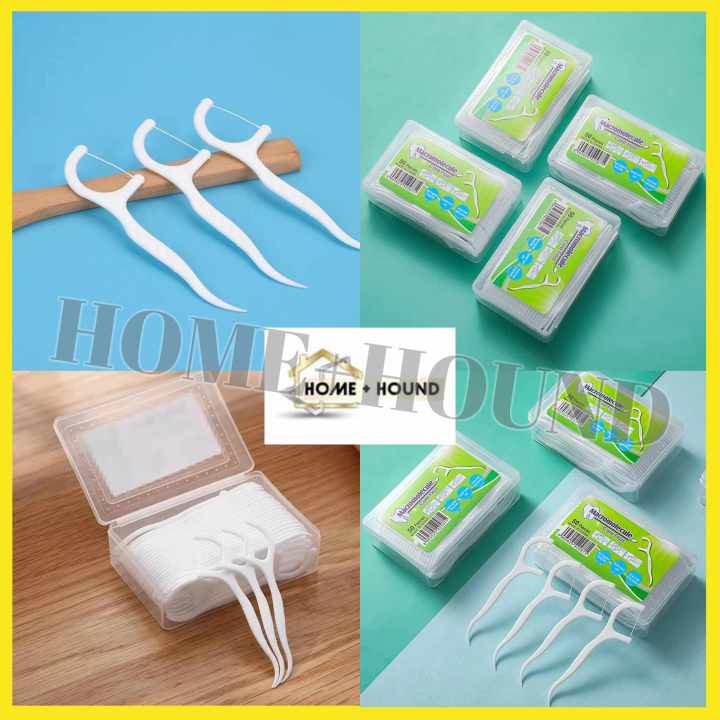 HOME + HOUND 50pcs/pack Dental Floss Teeth Stick Toothpicks Floss Pick ...
