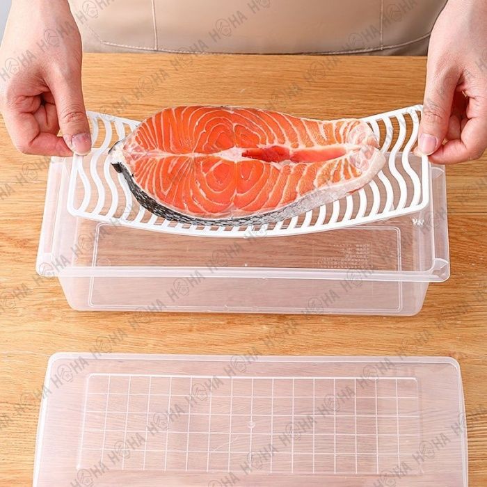 Freezer Storage Box Kitchen Rectangle Refrigerator Fridge Organizer ...