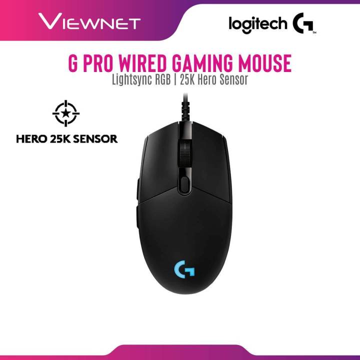 Logitech G Pro Gaming Mouse with HERO 25K Sensor, Classic Esports Shape ...