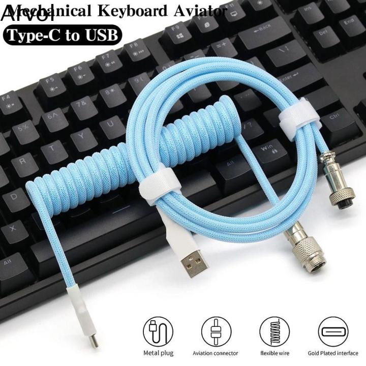 ARVOL 5 Cores Computer Braided Thread Gaming Keyboard Usb Port ...