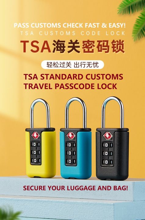 Colorful TSA Approved Luggage Travel Password Lock 3 Digits Lock TSA ...