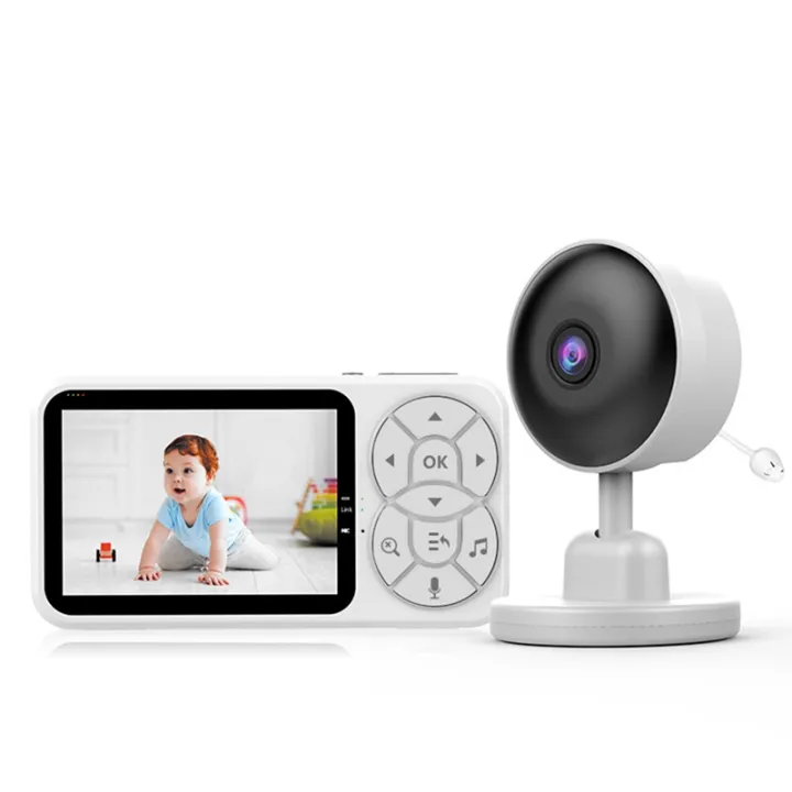 Baby Camera RGB Night Light Baby Monitor 3.5 " Two-Way Audio Voice ...
