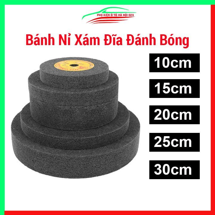 Bánh nỉ xám đánh bóng, đầu chà nhám bằng nỉ gắn máy mài chuyên đánh ...