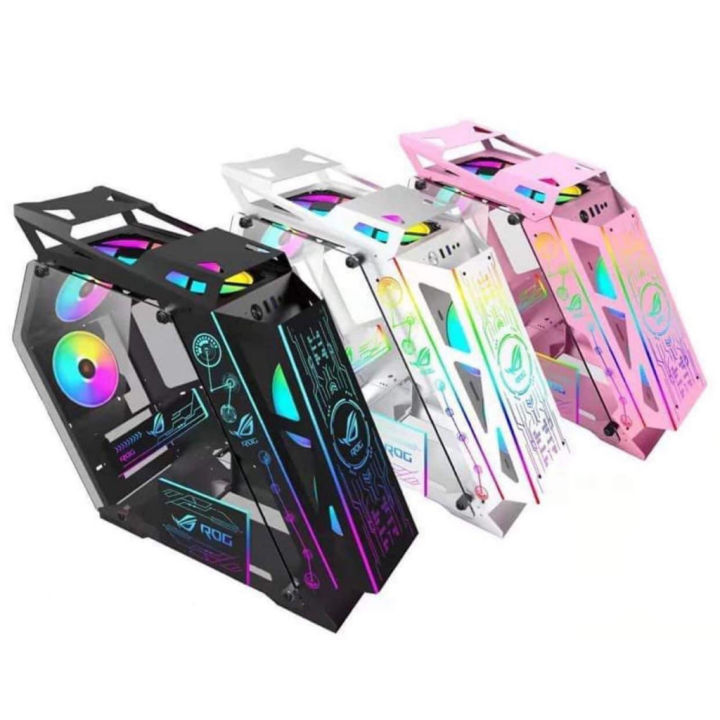 Case Cyborg Robot Tempered Glass with panel lights atx | Lazada PH