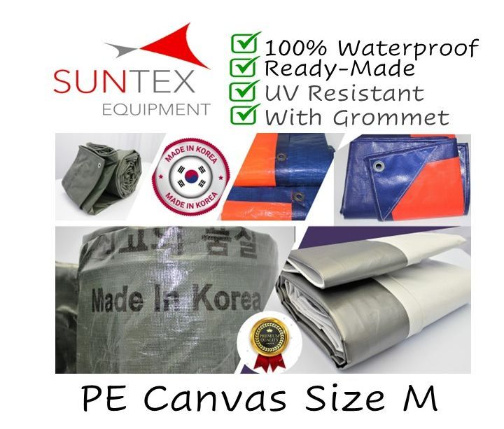 PE Canvas Size M Blue Orange Ready Made 100% Made in Korea PE Tarpaulin ...