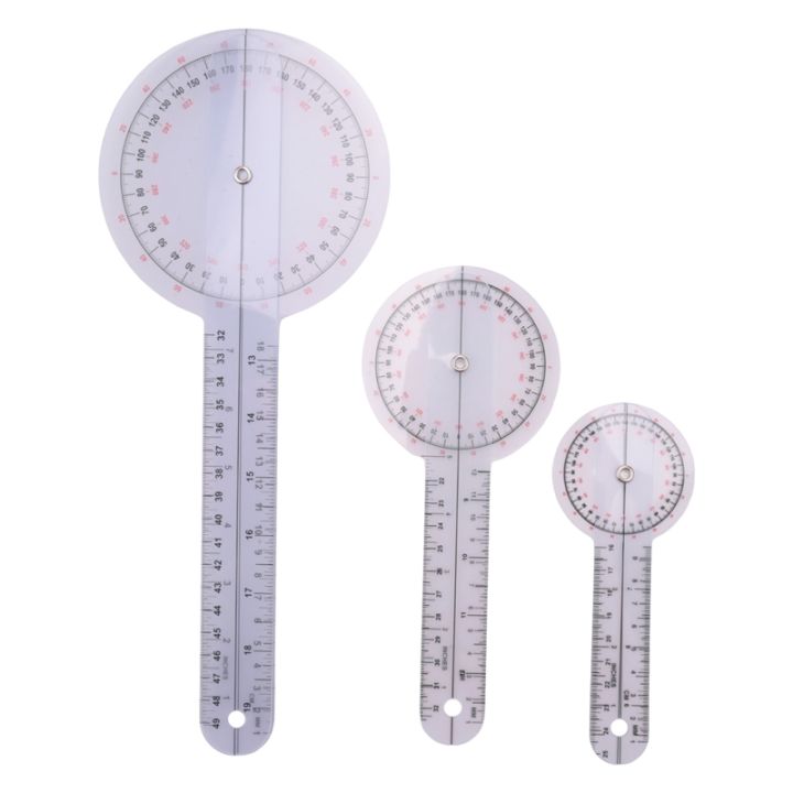 (NYPQ) 3-Piece Goniometer 6/8/12 Inch Occupational Therapy Protractor ...