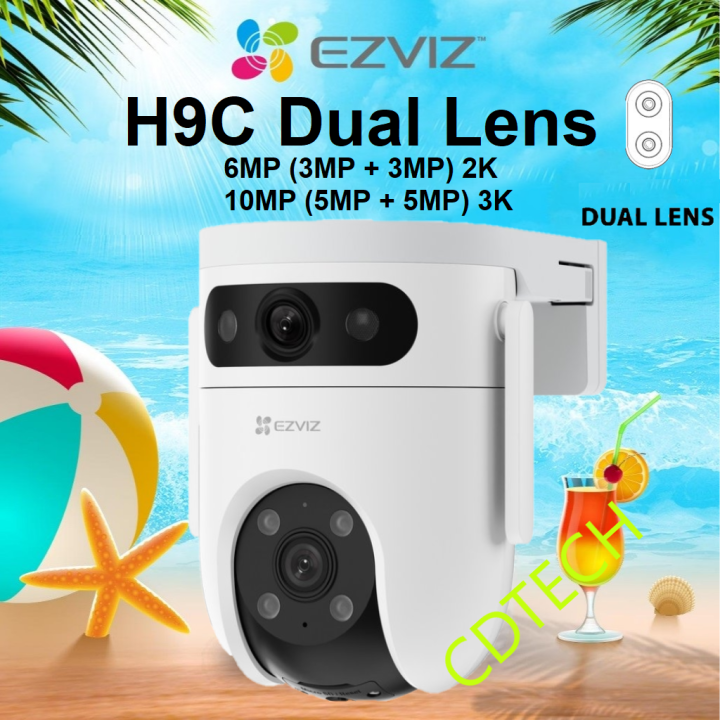 Ezviz H9C Dual Lens 6MP / 10MP 2K Waterproof Pan/Tilt Two Way Talk ...