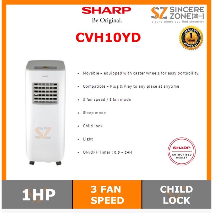 Sharp CVH10YD 1HP Portable Air Conditioner | Lazada