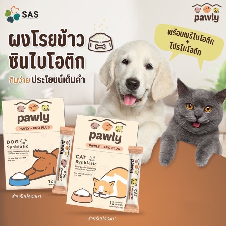 แพค2กล่อง ผงโรยอาหารผสมโปรไบโอติก Pawly Pro Plus | Lazada.co.th