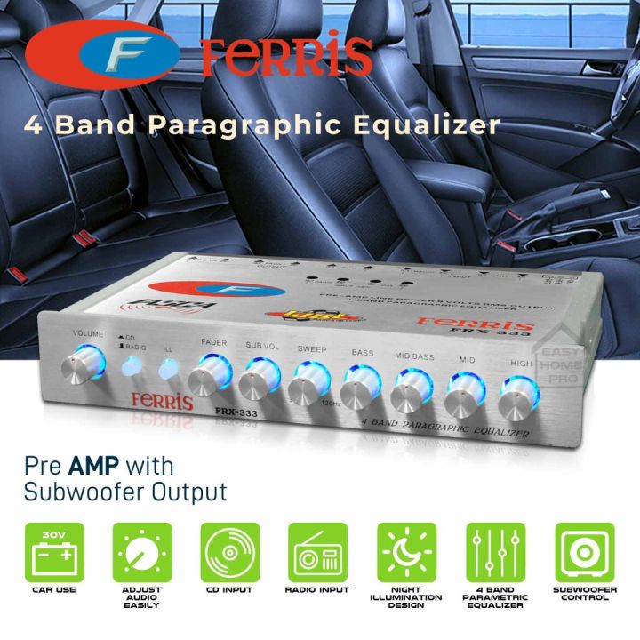 Crossover Car Audio Earthquake Sound EQ-4000BT V2 Car Equalizer - 1/2 ...