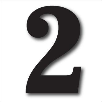 NUMBER 2 BLACK ACRYLIC LASER CUT LETTERING - ALPHABET AND NUMBER SIGNS ...