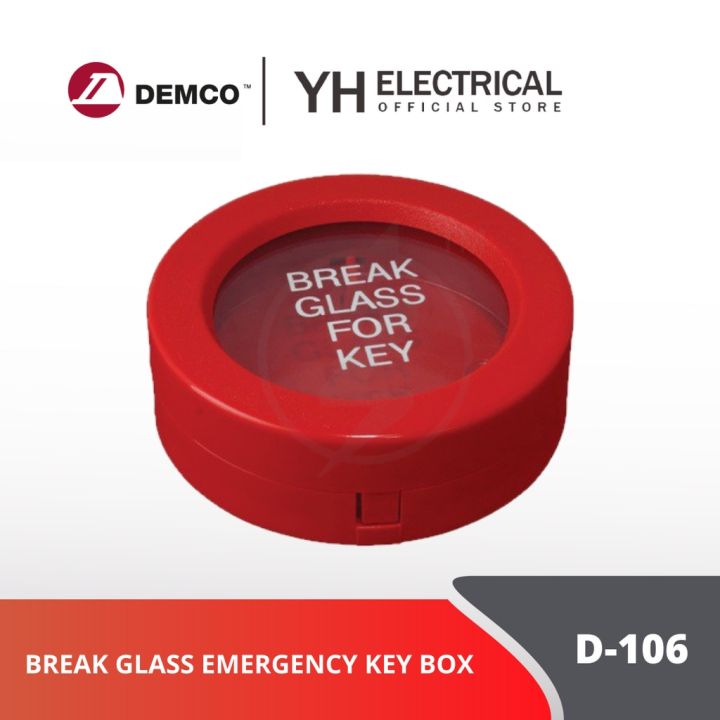 DEMCO D-106 ROUND BREAK GLASS EMERGENCY KEY BOX 100% ORIGINAL / KOTAK ...