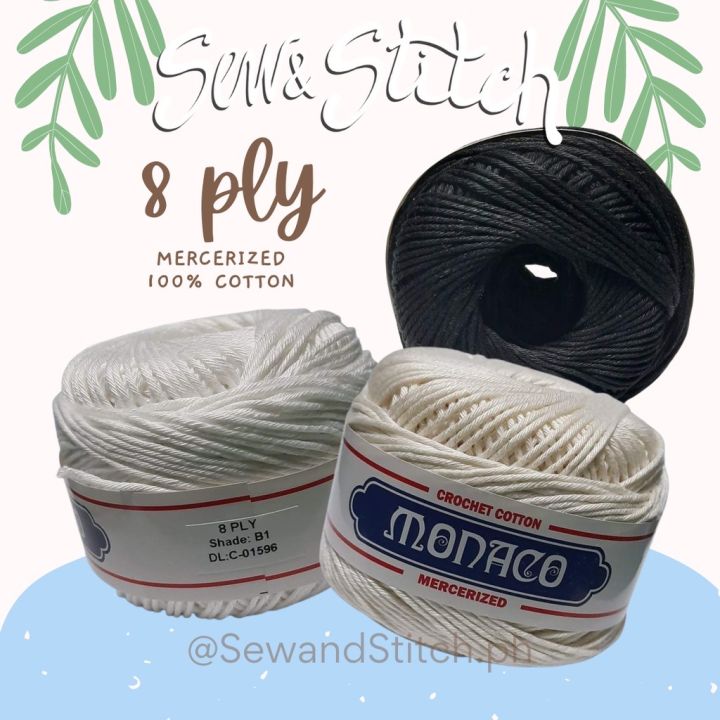 8ply Monaco Mercerized Cotton Yarn - SewandStitch | Lazada PH