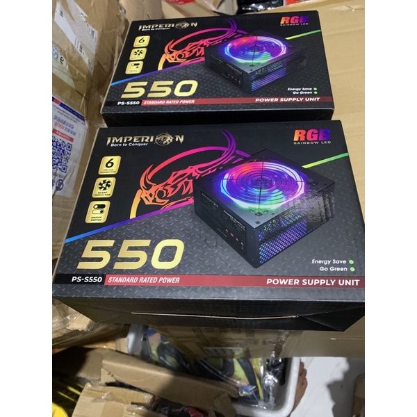 Power supply PSU Gaming Imperion 550w 6pin RGB / PSU imperion 550watt ...