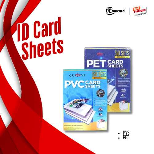 QUAFF PET Sheets / PVC Sheets for ID Printing and Bag Tags (10sheets ...