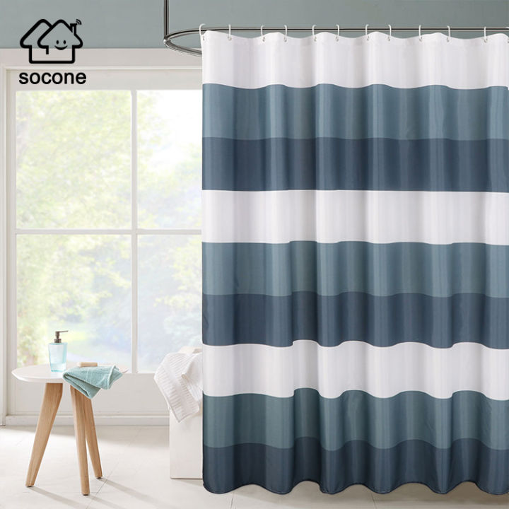 Socone Luxury Shower Curtain Waterproof Non-transparent Makapal ...