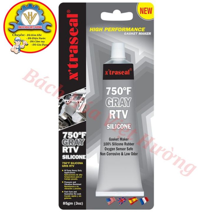 Keo dán ron chịu nhiệt độ cao 750F RTV Gray (85g) - Keo chịu nhiệt ...