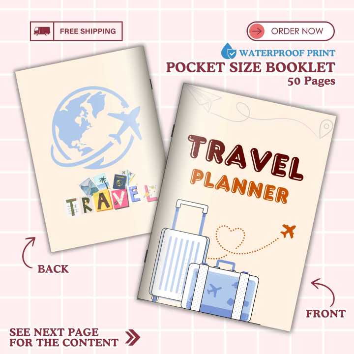 Travel Planner Pocket Size Stapled Booklet 25 Sheets (50 Pages) | Lazada PH