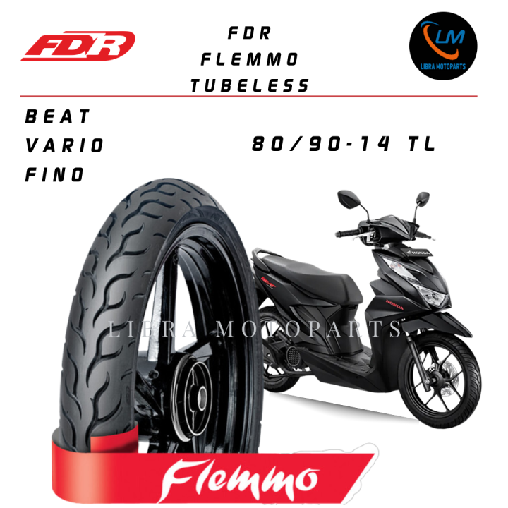 FDR FLEMMO Ban Motor Matic Ring 14 Tubeless 80/90-14 Beat/Vario/Fino ...