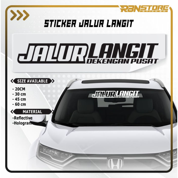 STIKER KACA MOBIL JALUR LANGIT DEKENGAN PUSAT CUTTING STICKER WARNA ...