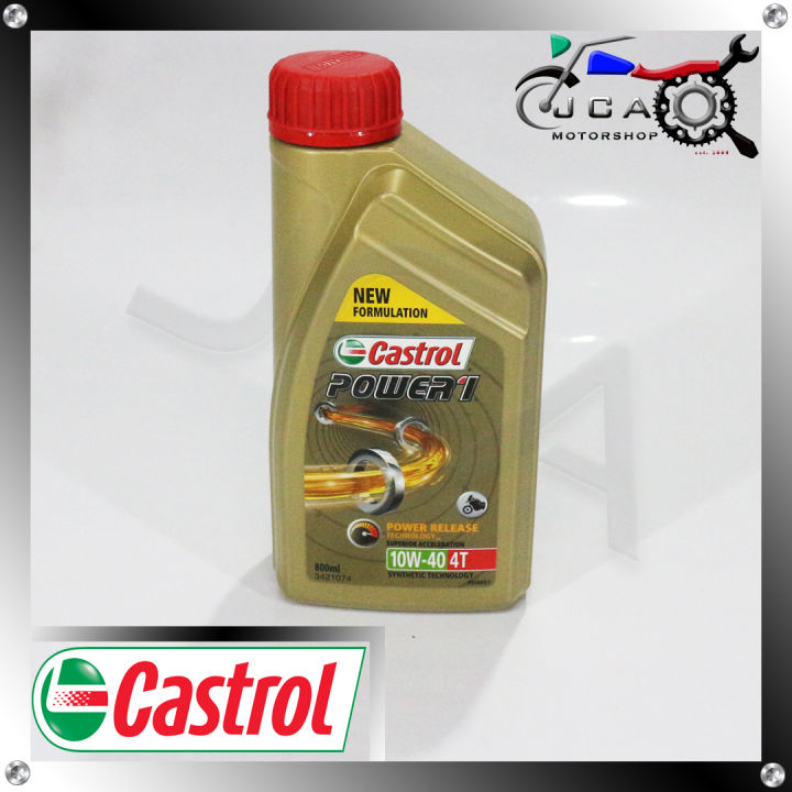 ORIGINAL CASTROL POWER 1 MOTORCYCLE OIL 10W-40 4T WITH POWER RELEASE ...