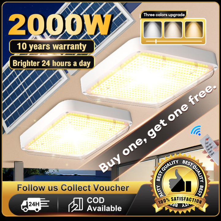Solar Light Indoor 1000W LED Solar Light Ceiling Bedroom Lamp lampu ...