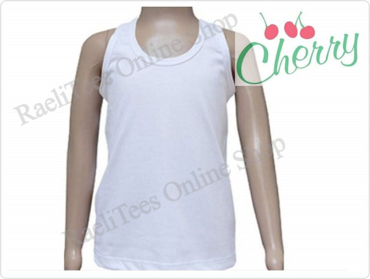 Cherry Cotton Sando White for Kids & Teens (1 size larger VS Filipino ...